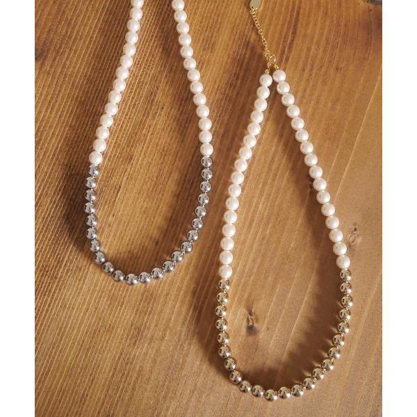 『セール実施中』ZOZO問い合わせ番号:95715890ショップ:Dorry Doll，ドリードールブランド:CURI BISCUI，キュリ　ビスキュイ商品名:パール×メタリック ネックレスカテゴリ:アクセサリー>ネックレスブランド品...