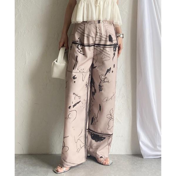 『セール実施中』ZOZO問い合わせ番号:95809473ショップ:wears，ウェアーズブランド:She's Closet，シーズクローゼット商品名:花柄フラワープリント＆アート柄ストレートセミワイドパンツ/イージーパンツカテゴリ:パンツ&...