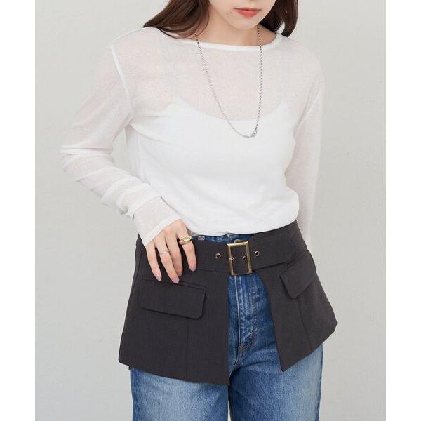 『タイムセール実施中』ZOZO問い合わせ番号:95842201ショップ:SHENERY，シーナリーブランド:SHENERY，シーナリー商品名:シアーL/STeeカテゴリ:トップス>Tシャツ/カットソーブランド品番:SNZ1052106...