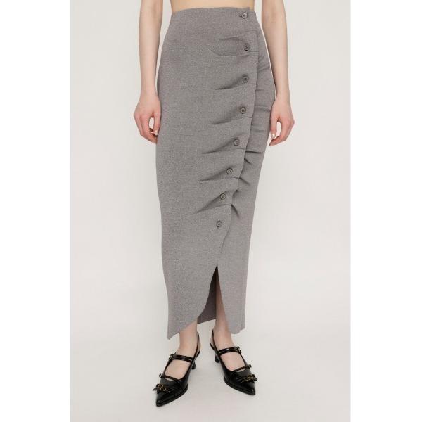 『セール実施中』ZOZO問い合わせ番号:95874323ショップ:SLY，スライブランド:SLY，スライ商品名:FRONT BUTTON KNIT SK フロントボタン ニット スカート サマーニット 夏服カテゴリ:スカート>スカート...