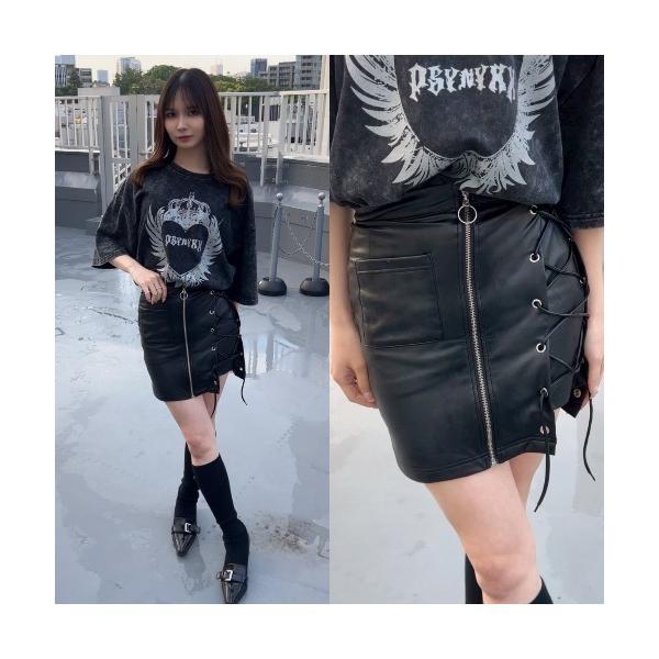 『セール実施中』ZOZO問い合わせ番号:95875647ショップ:COLLARS，カラーズブランド:THICC，チック，PSYNYXX，プシュニクス商品名:レザースカートカテゴリ:スカート>スカートブランド品番:TCOR05-BLK素...