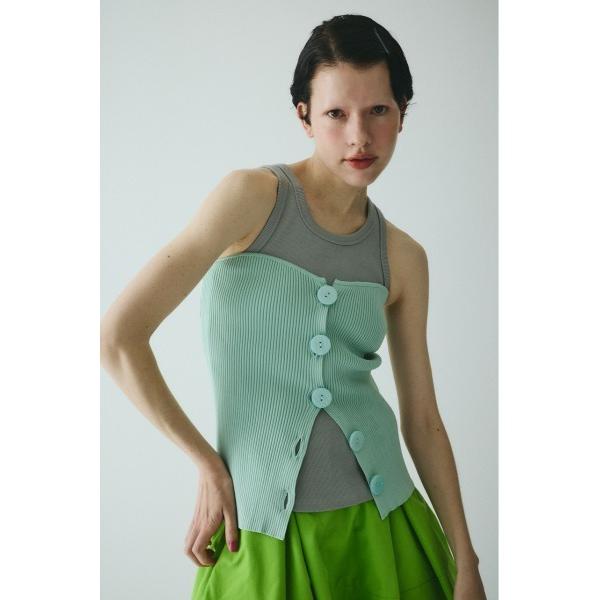 『セール実施中』ZOZO問い合わせ番号:95876024ショップ:HeRIN.CYE，ヘリンドットサイブランド:HeRIN.CYE，ヘリンドットサイ商品名:Front button knit bustier　　フロントボタンニットビスチェカ...