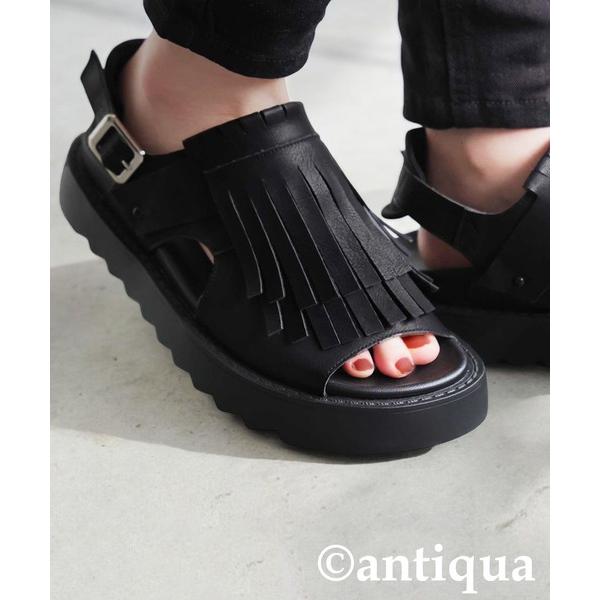 ZOZO問い合わせ番号:95877066ショップ:antiqua，アンティカブランド:antiqua，アンティカ商品名:フリンジキルトサンダルカテゴリ:シューズ>サンダルブランド品番:PPA-00012素材:甲材：合成皮革　底材：合成...