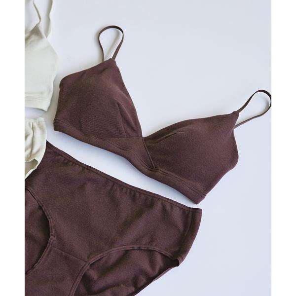 ZOZO問い合わせ番号:95877582ショップ:IENA，イエナブランド:EMILY WEEK，エミリーウィーク商品名:【RESET】オーガニックコットン混 ブラ（ブラウン、ミント）カテゴリ:アンダーウェア>ブラジャーブランド品番:...