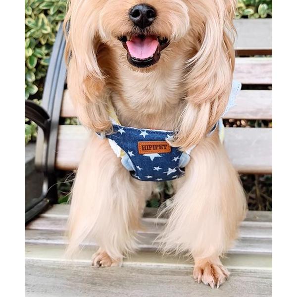 『タイムセール実施中』※このアイテムは返品・交換対象外商品です。ZOZO問い合わせ番号:95900290ショップ:aimoha，アイモハブランド:aimoha，アイモハ商品名:デニム風星柄　ハーネス＆リードセットカテゴリ:ペットグッズ&gt...