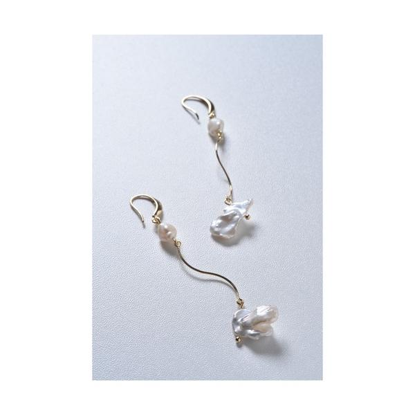 ※このアイテムは返品・交換対象外商品です。ZOZO問い合わせ番号:95908374ショップ:TONE，トーンブランド:tone，トーン商品名:【Astyle】淡水パールウェーブステンレスピアス(MA)カテゴリ:アクセサリー>ピアス（両...