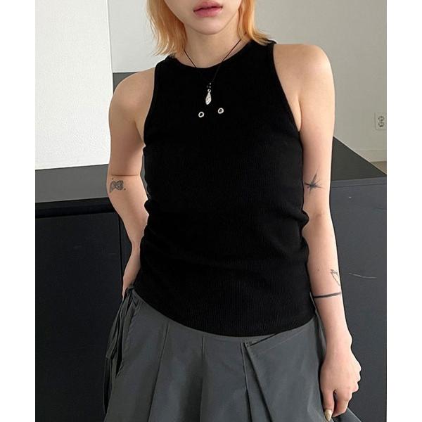 『セール実施中』ZOZO問い合わせ番号:95909833ショップ:Outfitter lab，アウトフィッターラボブランド:4INT.，フォイント商品名:スタッド スリムフィット リブ クロップド タンクトップカテゴリ:トップス>タン...