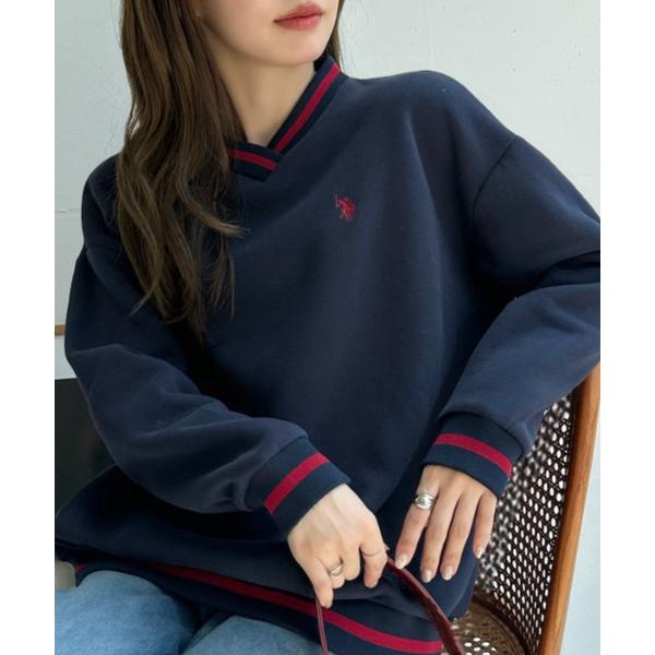 『タイムセール実施中』ZOZO問い合わせ番号:95910513ショップ:Ada.，エイダブランド:U.S. POLO ASSN.，ユーエスポロアッスン，Ada.，エイダ商品名:【U.S. POLO ASSN】リブライン Vネック スウェット...