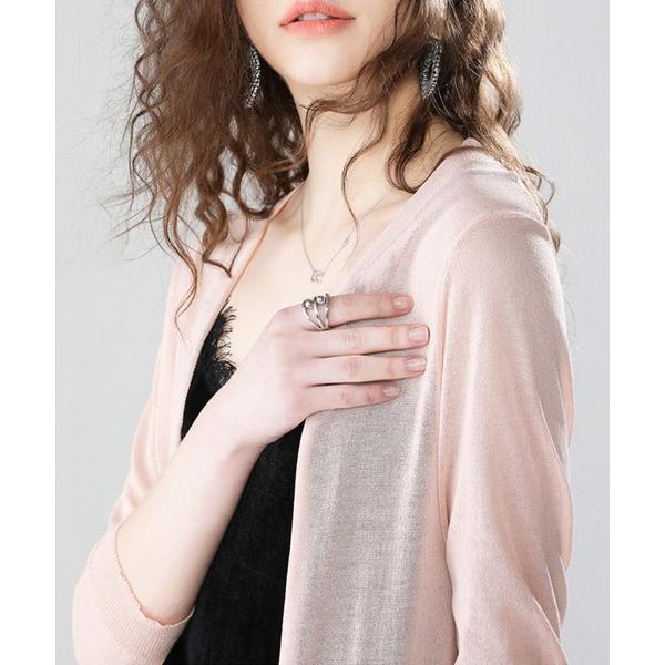 ZOZO問い合わせ番号:95910755ショップ:TeddyShop，テディショップブランド:DAY CLOSET，デイ クローゼット商品名:【ロング丈/抜け感生まれる2つのバックスリット】長袖サマーリブニットカーディガンカテゴリ:トップス...
