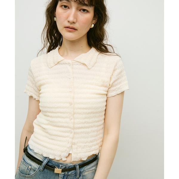 ZOZO問い合わせ番号:95945654ショップ:Auntie Rosa，アンティローザブランド:Lutim by u，ルチバイユー商品名:Popcorn polo cardigan / ポップコーンポロカーディガンカテゴリ:トップス&gt...