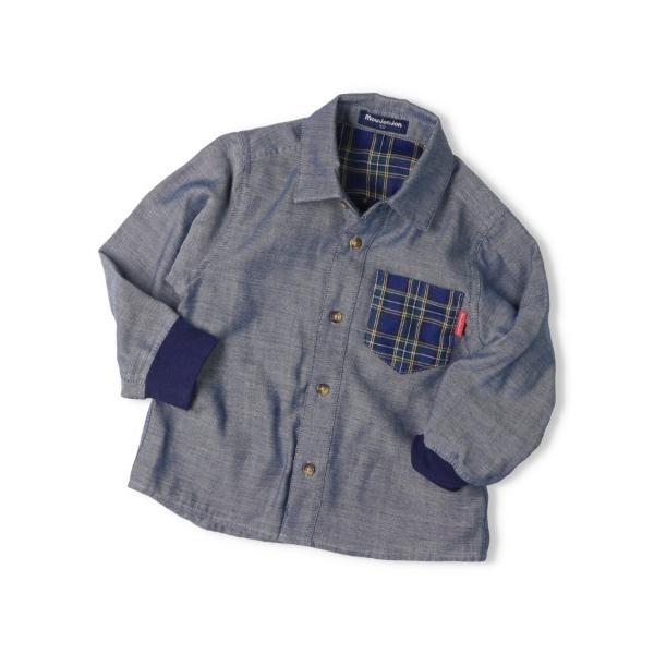 『セール実施中』ZOZO問い合わせ番号:95945912ショップ:こどもの森e-shop，コドモノモリイーショップブランド:moujonjon，ムージョンジョン商品名:袖口リブＷガーゼシャツカテゴリ:トップス>シャツ/ブラウスブランド...