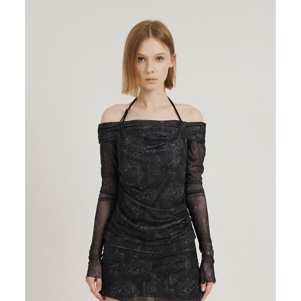 『セール実施中』ZOZO問い合わせ番号:95976957ショップ:Seivson，セイヴソンブランド:Seivson，セイヴソン商品名:【Seivson】Cyber Muse Sheer Ruched Mesh Topカテゴリ:トップス&g...