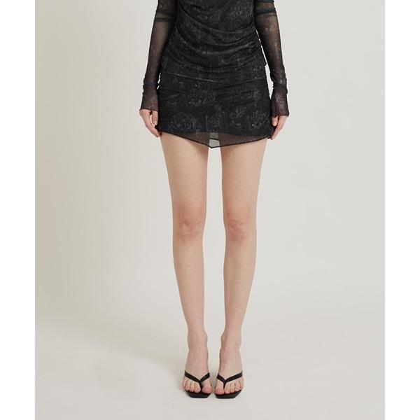 『セール実施中』ZOZO問い合わせ番号:95976958ショップ:Seivson，セイヴソンブランド:Seivson，セイヴソン商品名:【Seivson】Cyber Muse Sheer Ruched Mesh Shorts Skirtカテ...