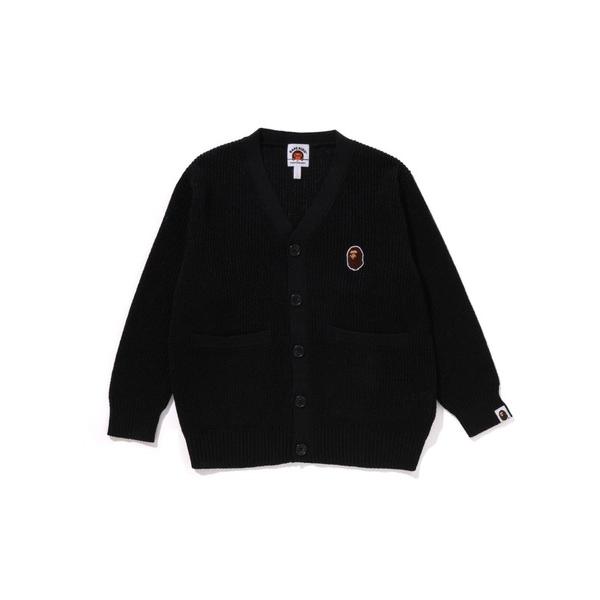 ZOZO問い合わせ番号:96037562ショップ:A BATHING APE，ア ベイシング エイプブランド:A BATHING APE，アベイシングエイプ商品名:APE HEAD ONE POINT KNIT CARDIGANカテゴリ:ト...