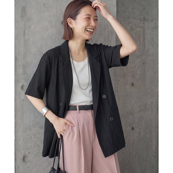 ZOZO問い合わせ番号:96038469ショップ:STYLE DELI，スタイルデリブランド:STYLE DELI，スタイルデリ商品名:微光沢表面シボ感ダブルジャケットBカテゴリ:ジャケット/アウター>テーラードジャケットブランド品番...