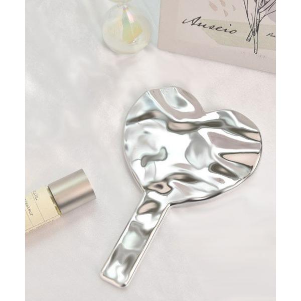 『タイムセール実施中』※このアイテムは返品・交換対象外商品です。ZOZO問い合わせ番号:96038695ショップ:Mayree，メイリーブランド:Mayree，メイリー商品名:【float】ハート シンプル メタリック ミニ 手鏡/ハンドミ...