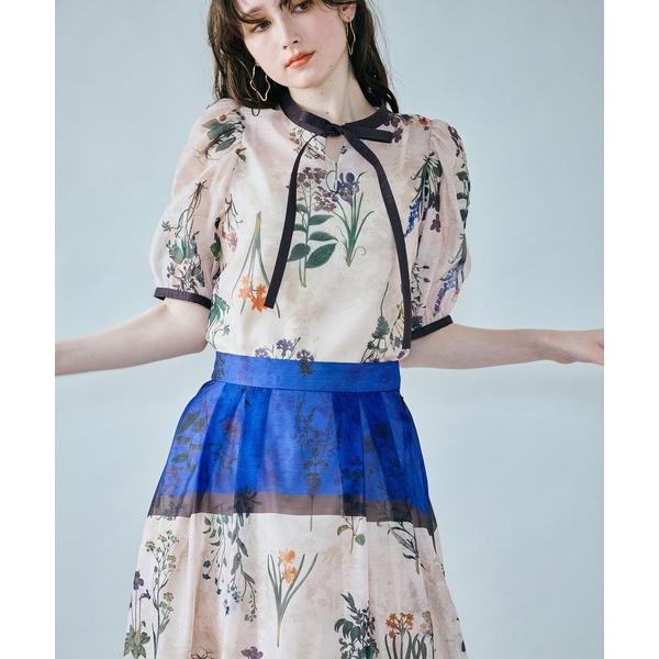 『セール実施中』ZOZO問い合わせ番号:96038813ショップ:Rose Tiara，ローズティアラブランド:Audie a Muses，オーディアミューズ商品名:カラーブロックフラワープリントブラウスカテゴリ:トップス>シャツ/ブ...