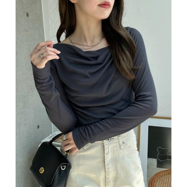 『タイムセール実施中』ZOZO問い合わせ番号:96038864ショップ:Ada.，エイダブランド:Ada.，エイダ商品名:ドレープ デザイン シアーTシャツカテゴリ:トップス>Tシャツ/カットソーブランド品番:ada2393m素材:ポ...