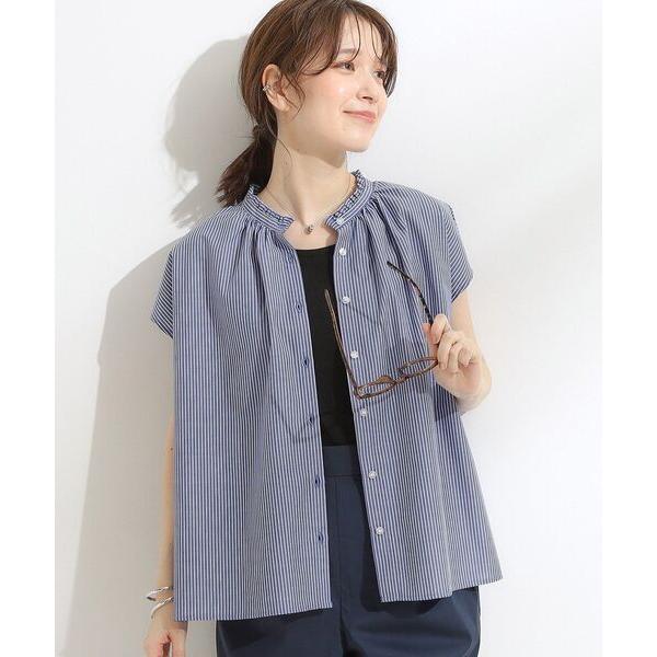 『セール実施中』ZOZO問い合わせ番号:96038994ショップ:SHOO・LA・RUE，シューラルーブランド:DRESKIP，ドレスキップ商品名:【洗える/S-LL】プチフリル襟が女性らしい フレンチスリーブシャツカテゴリ:トップス&gt...
