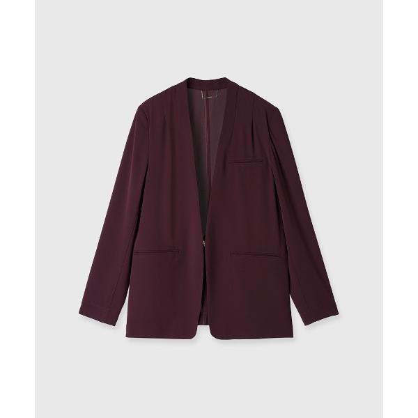 ZOZO問い合わせ番号:96040016ショップ:anuans，アニュアンスブランド:anuans，アニュアンス商品名:ライトダブルサテンノーカラージャケットカテゴリ:ジャケット/アウター>ノーカラージャケットブランド品番:15254...