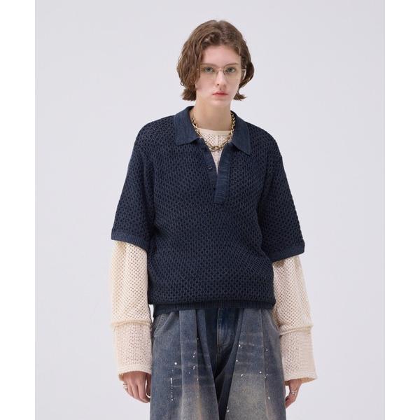 ZOZO問い合わせ番号:96070348ショップ:soerte，ソエルテブランド:soerte，ソエルテ商品名:Multi Color Jacquard Knit Polo / マルチカラージャガードニットポロカテゴリ:トップス>ポロ...