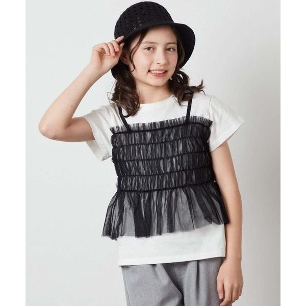『セール実施中』ZOZO問い合わせ番号:96070364ショップ:a.v.v，アー・ヴェ・ヴェブランド:a.v.v，アーヴェヴェ商品名:[140-150]チュールキャミドッキングＴシャツカテゴリ:トップス>Tシャツ/カットソーブランド...