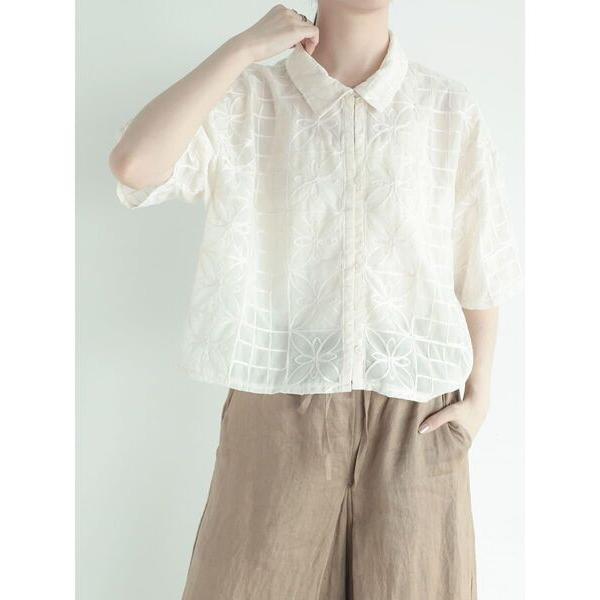 『セール実施中』ZOZO問い合わせ番号:96070405ショップ:FIKA./:ETHR OF/YORT，フィーカ/イーサオブ/ヨートブランド:FIKA.，フィーカ商品名:Corded embroidery shirtカテゴリ:トップス&g...