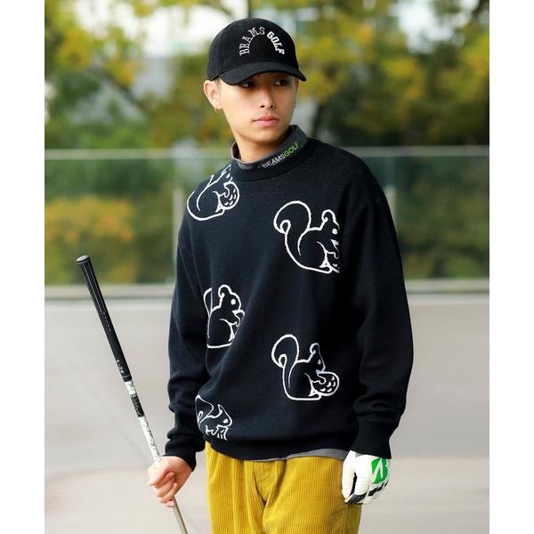 『セール実施中』ZOZO問い合わせ番号:96070646ショップ:BEAMS GOLF，ビームスゴルフブランド:BEAMS GOLF，ビームスゴルフ商品名:ORANGE LABEL / リス総柄 プルオーバーニットカテゴリ:トップス>...