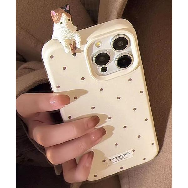 『タイムセール実施中』ZOZO問い合わせ番号:96071879ショップ:RiNc，リンクブランド:ammy.，エイミードット商品名:【 ammy. / エイミードット 】  ひと休み ネコ ドット柄 Iphone ケース/13.14.15....