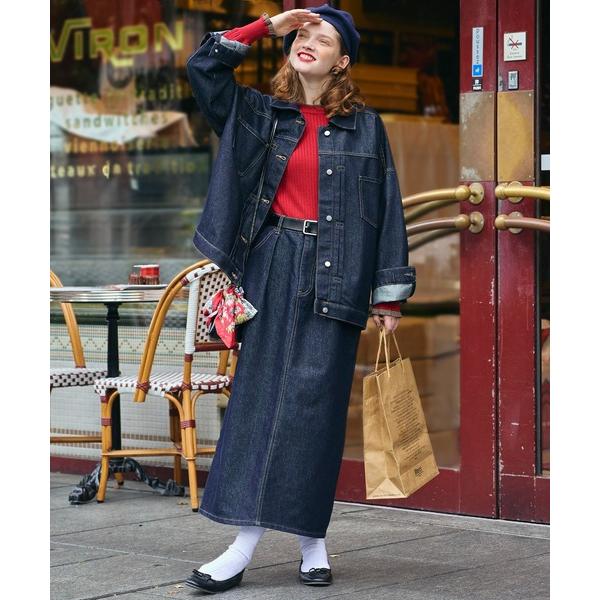 『タイムセール実施中』ZOZO問い合わせ番号:96072453ショップ:BONLECILL，ボンルシールブランド:BONLECILL，ボンルシール商品名:【デニムジャケットとセットアップ対応】パリジェンヌデニムタックスカートカテゴリ:スカー...