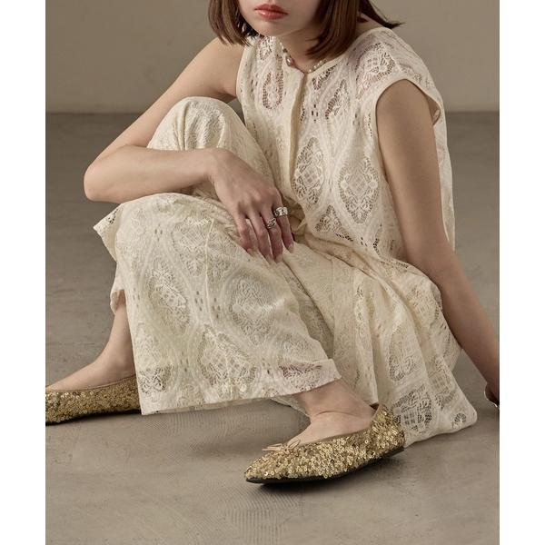 ZOZO問い合わせ番号:96072637ショップ:bflat，ビーフラットブランド:Fashion Letter，ファッションレター商品名:SET UP可能 ラッセルレース イージーパンツカテゴリ:パンツ>その他パンツブランド品番:f...