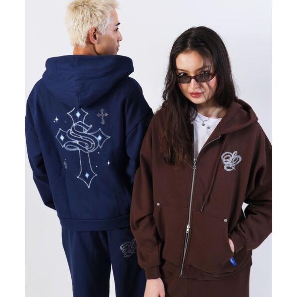 『セール実施中』ZOZO問い合わせ番号:96072958ショップ:NAVAL，ナバルブランド:SEQUENZ，シークエンズ，NAVAL，ナバル商品名:【SEQUENZ（シークエンズ）】CROSS RHINE STONE ZIP P/K / ...