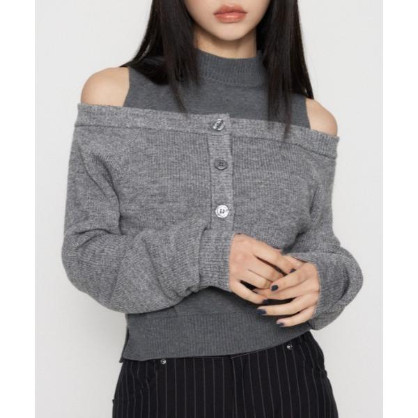 『セール実施中』ZOZO問い合わせ番号:96073710ショップ:LAGUA GEM，ラグア ジェムブランド:LAGUA GEM，ラグアジェム商品名:2PIECE OFF SHOULDER ニットカテゴリ:トップス>ニット/セーターブ...