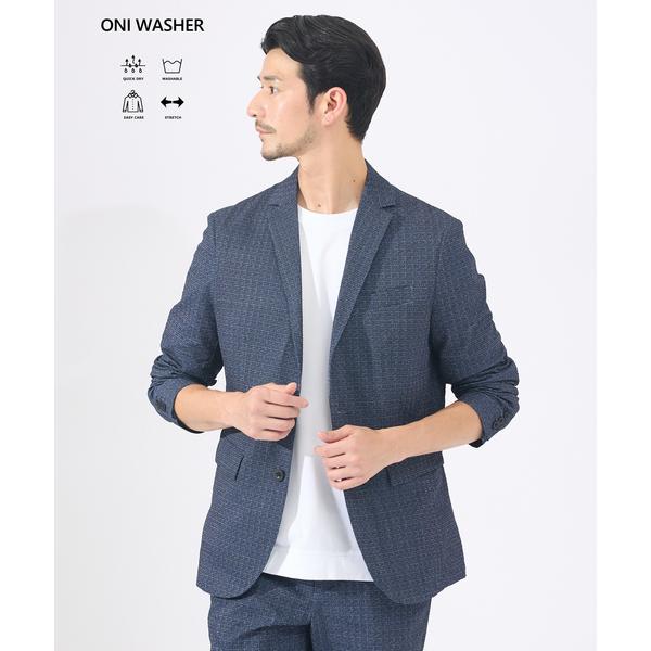 『セール実施中』ZOZO問い合わせ番号:96104068ショップ:ABAHOUSE，アバハウスブランド:ABAHOUSE GRAY，アバハウスグレイ商品名:【セットアップ対応 / 軽量 / ハイパーストレッチ】ワッシャー プリント ジャケッ...