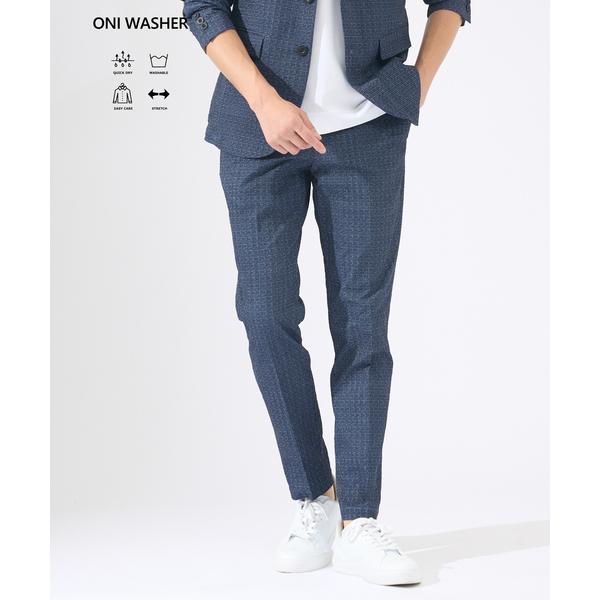 『セール実施中』ZOZO問い合わせ番号:96104069ショップ:ABAHOUSE，アバハウスブランド:ABAHOUSE GRAY，アバハウスグレイ商品名:【セットアップ対応 / 軽量 / ハイパーストレッチ】ワッシャー プリント スラック...