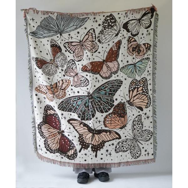 『タイムセール実施中』ZOZO問い合わせ番号:96104610ショップ:Port，ポートブランド:Port，ポート商品名:【 Port / ポート 】 バタフライ 大判ブランケット / ソファカバー / 蝶 #カテゴリ:インテリア>ブ...