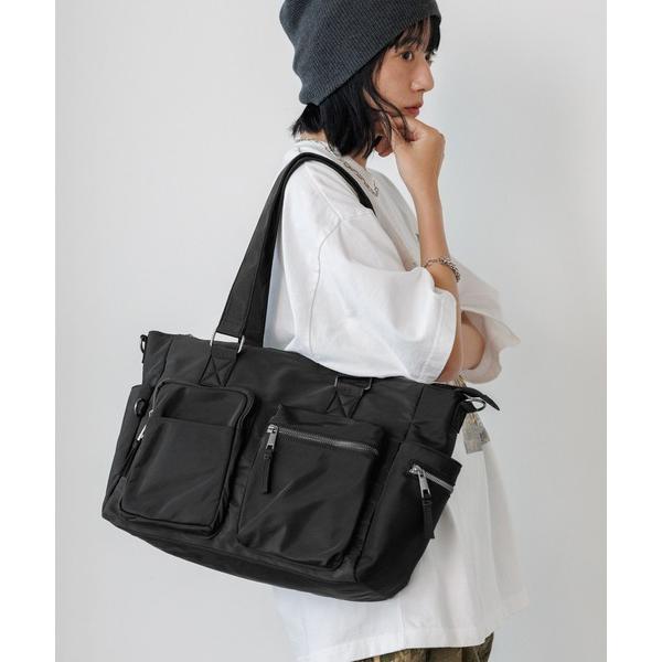 ZOZO問い合わせ番号:96105075ショップ:PAGEBOY，ページボーイブランド:PBLIM，ページボーイリム，PAGEBOY，ページボーイ商品名:《UNISEX/PCポケット付き/500mlペットボトルも入る》10ポケットボストンバ...