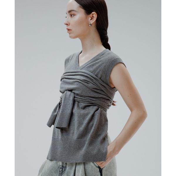 『タイムセール実施中』ZOZO問い合わせ番号:96105424ショップ:ADAM ET ROPE'，アダムエロペブランド:ADAM ET ROPE'，アダムエロペ商品名:ラップストールコンビノースリーブプルオーバーカテゴリ:トップス>...