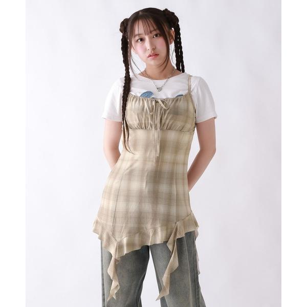 『タイムセール実施中』ZOZO問い合わせ番号:96106374ショップ:repipi armario，レピピアルマリオブランド:repipi armario，レピピ アルマリオ，10C REPIPI，ジューシーレピピ商品名:チェックアシメキ...