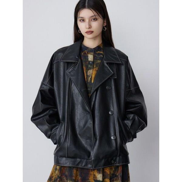 『セール実施中』ZOZO問い合わせ番号:96106935ショップ:MURUA，ムルーアブランド:MURUA，ムルーア商品名:スタンドネックフェイクレザージャケットカテゴリ:ジャケット/アウター>ブルゾンブランド品番:012550100...