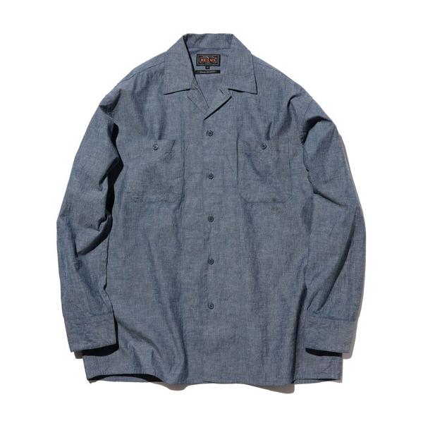ZOZO問い合わせ番号:96137721ショップ:BEAMS MEN，ビームス メンブランド:BEAMS PLUS，ビームスプラス商品名:MIL Open Collar Chambrayカテゴリ:トップス>シャツ/ブラウスブランド品番...