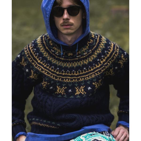 『タイムセール実施中』ZOZO問い合わせ番号:96137730ショップ:BEAMS MEN，ビームス メンブランド:BEAMS PLUS，ビームスプラス商品名:ノルディック ケーブル クルーネック ニットカテゴリ:トップス>ニット/セ...