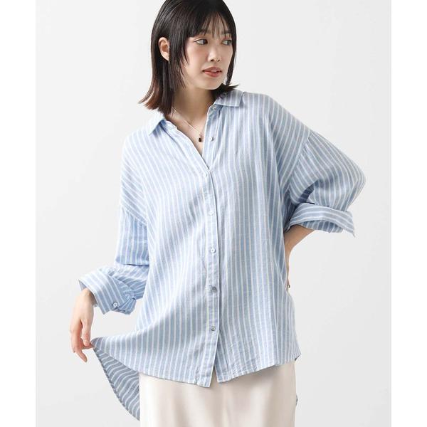 『セール実施中』ZOZO問い合わせ番号:96138788ショップ:Gready Brilliant，グレディブリリアンブランド:Gready Brilliant，グレディブリリアン商品名:ＬＵ麻ストライプシャツカテゴリ:トップス>シャ...
