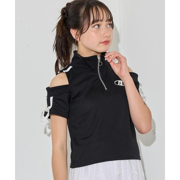 ZOZO問い合わせ番号:96138928ショップ:cross marche，クロスマルシェブランド:BISKEE，ビスキー商品名:肩リボン オフショル ハーフジッププルオーバーカテゴリ:トップス>Tシャツ/カットソーブランド品番:21...