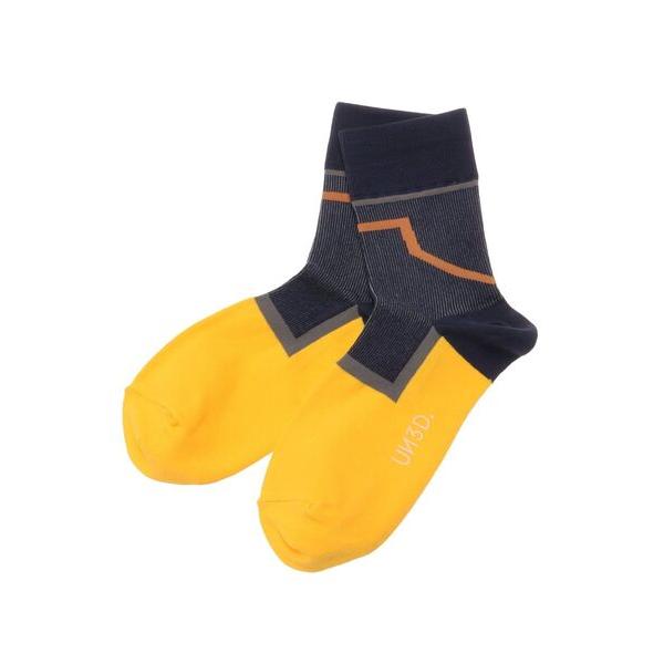 『セール実施中』※このアイテムは返品・交換対象外商品です。ZOZO問い合わせ番号:96139003ショップ:UN3D.，アンスリードブランド:UN3D.，アンスリード商品名:GEOMETRY LINE SOCKS / ジオメトリーラインソッ...