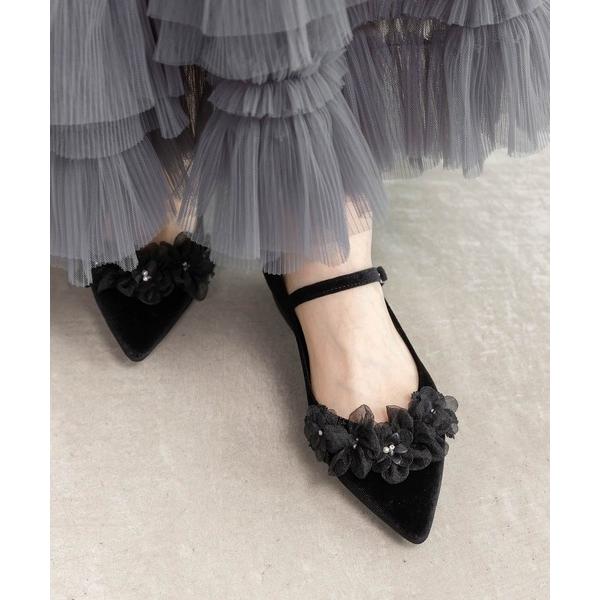 『セール実施中』ZOZO問い合わせ番号:96139544ショップ:RANDA，ランダブランド:RANDA，ランダ商品名:3Dフラワーフラットパンプスカテゴリ:シューズ>パンプスブランド品番:PP36040素材:ベロア生地、装飾原産国:...