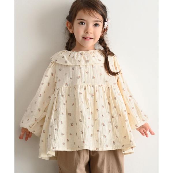 『セール実施中』ZOZO問い合わせ番号:96139621ショップ:PUPPAPUPO，プッパプーポブランド:PUPPAPUPO，プッパプーポ商品名:衿フリル ブラウス ダブルガーゼカテゴリ:トップス>シャツ/ブラウスブランド品番:25...