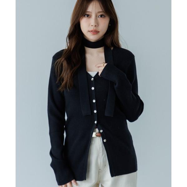 ZOZO問い合わせ番号:96139877ショップ:SENEE，セニーブランド:SENEE，セニー商品名:choker rib knit cardigan（チョーカーリブニットカーディガン）カテゴリ:トップス>ニット/セーターブランド品...