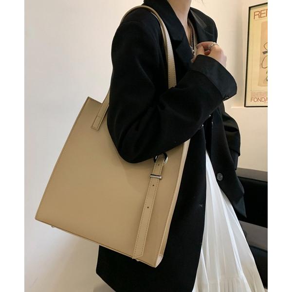 『タイムセール実施中』ZOZO問い合わせ番号:96140639ショップ:Lace Ladies，レースレディースブランド:Lace Ladies，レースレディース商品名:ソリッドカラー レザー調 スクエア スマート トートバッグカテゴリ:バ...
