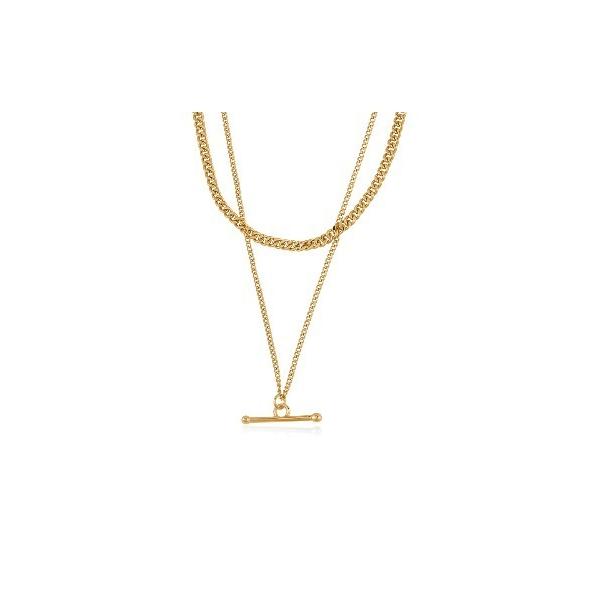 ZOZO問い合わせ番号:96140740ショップ:ABBEY MARKET，アビーマーケットブランド:big metal london，ビッグメタルロンドン商品名:【金属アレルギー対応】二連ネックレス MARINA TWO LAYERED ...